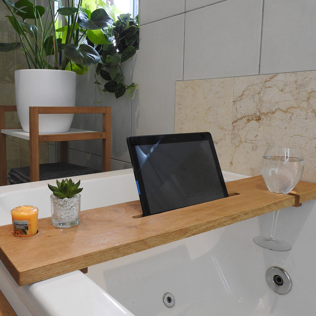 Solid oak bath bridge – The Brit Workshop