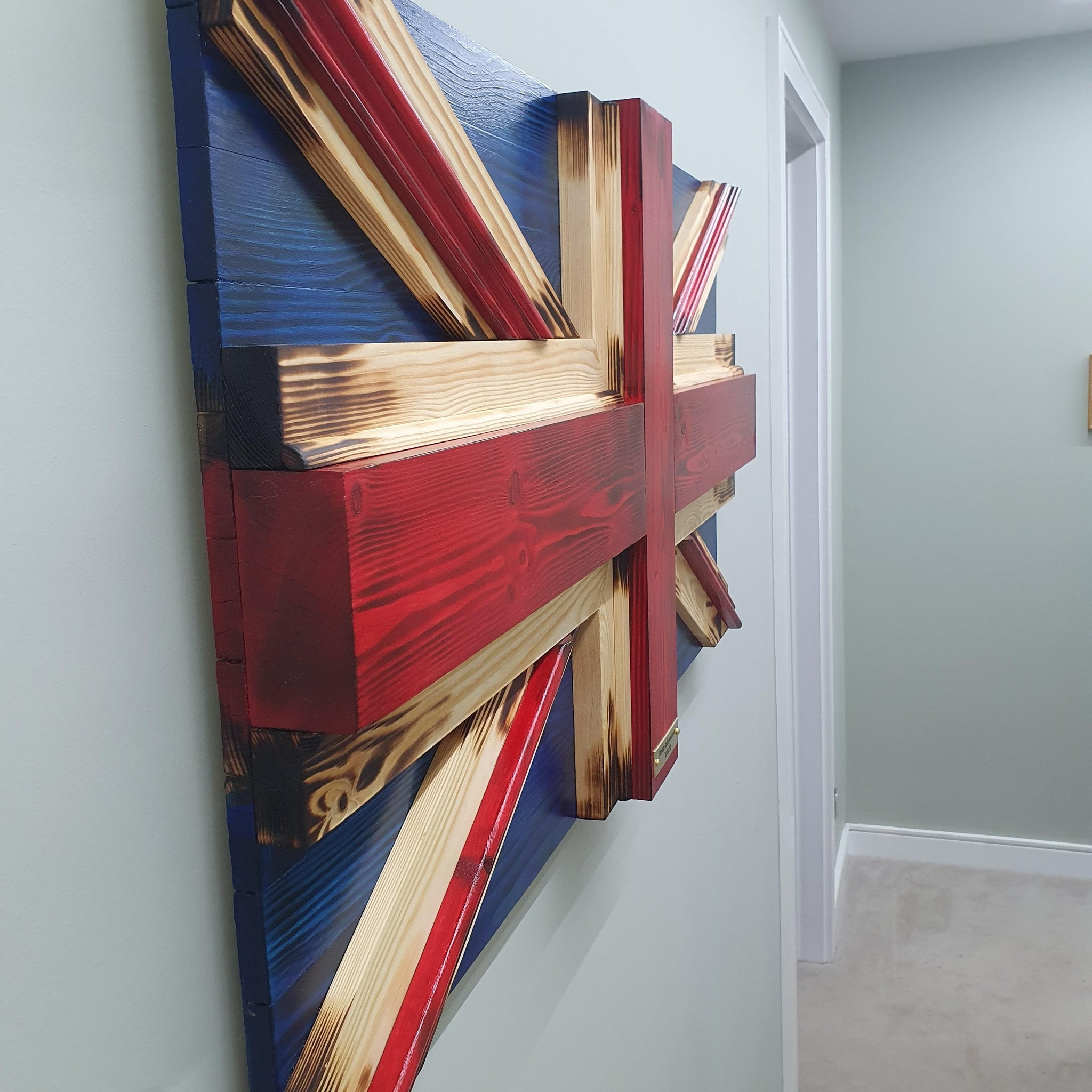Supreme edition rustic wooden 3D British flag – The Brit Workshop